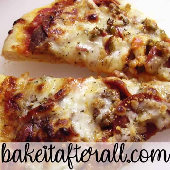 Turkey Bacon, Sausage and Pepperoni Deluxe Pizza - You're Gonna Bake It ...