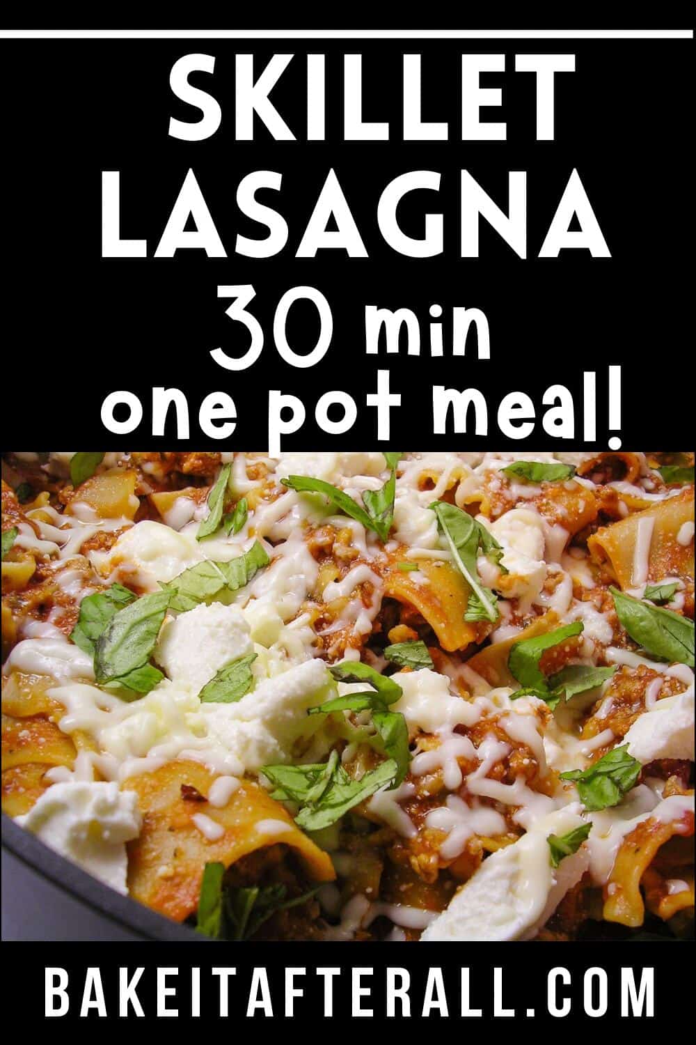 Skillet Lasagna {Gluten Free Option} - You're Gonna Bake It After All