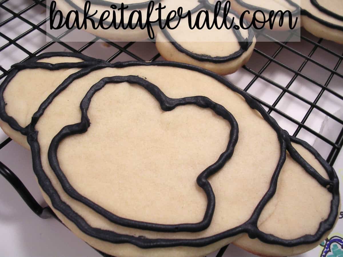 Monkey Face Sugar Cookies with Royal Icing - You're Gonna Bake It After All