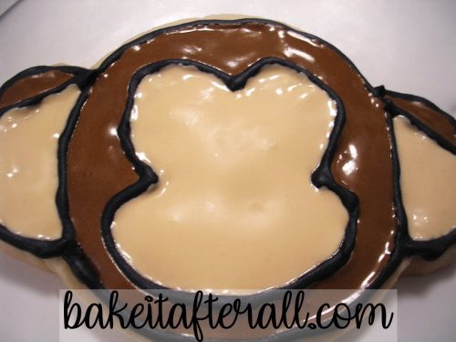 Monkey Face Sugar Cookies with Royal Icing - You're Gonna Bake It After All
