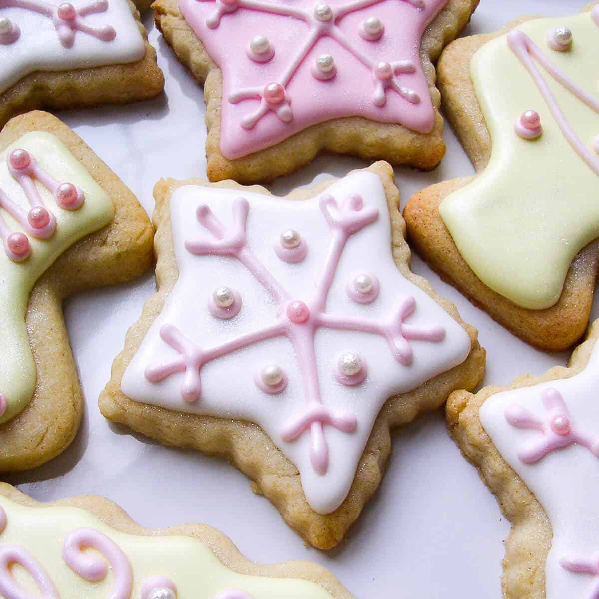 Pastel Christmas Sugar Cookies - You're Gonna Bake It After All