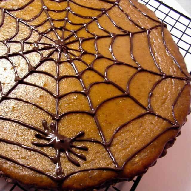 Chocolate Spider Web Design - You're Gonna Bake It After All