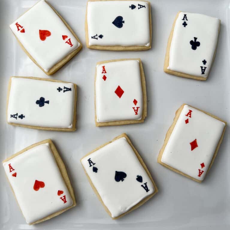 Royal Icing Playing Card Cookies - You're Gonna Bake It After All