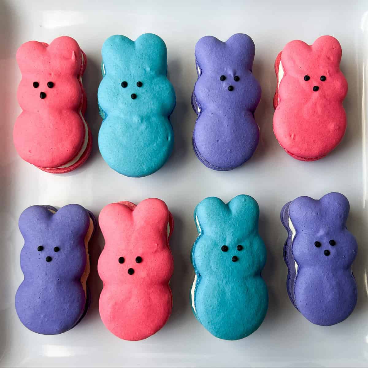 Nut Free Bunny Peep Macarons - You're Gonna Bake It After All