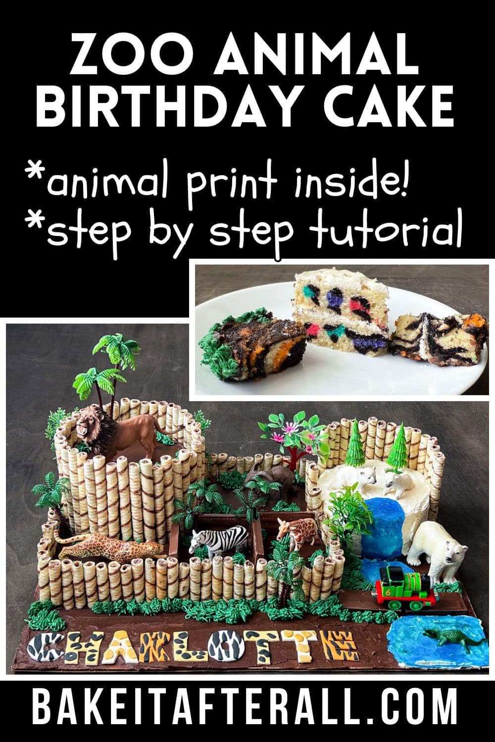 Zoo Animal Birthday Cake - You're Gonna Bake It After All
