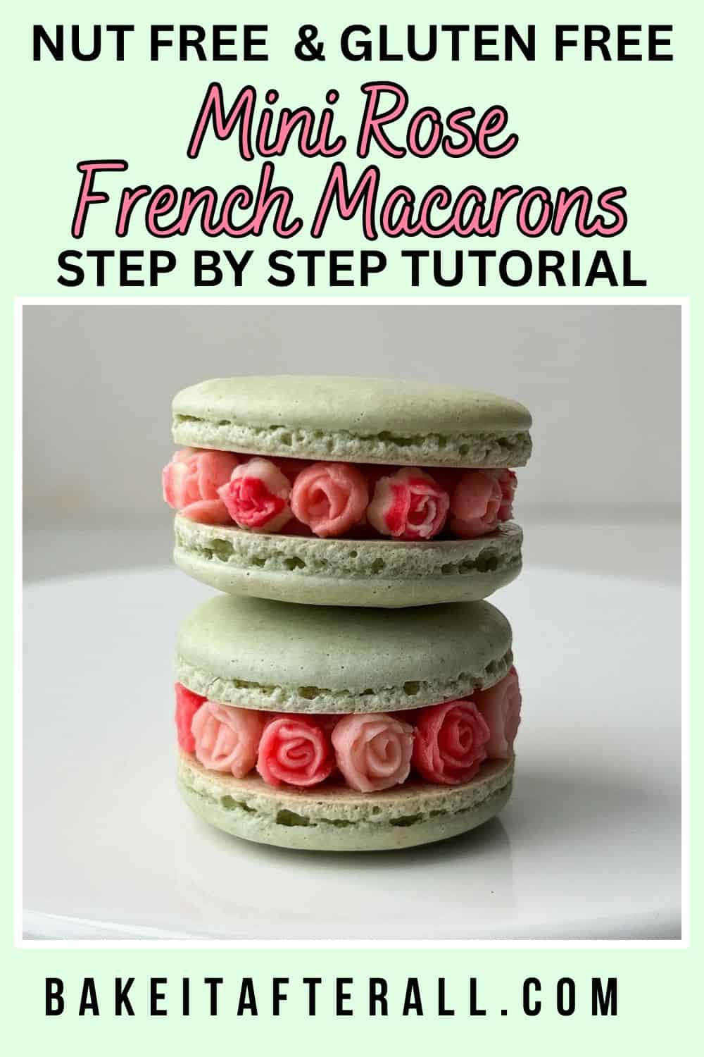 Mini Rose French Macarons - You're Gonna Bake It After All