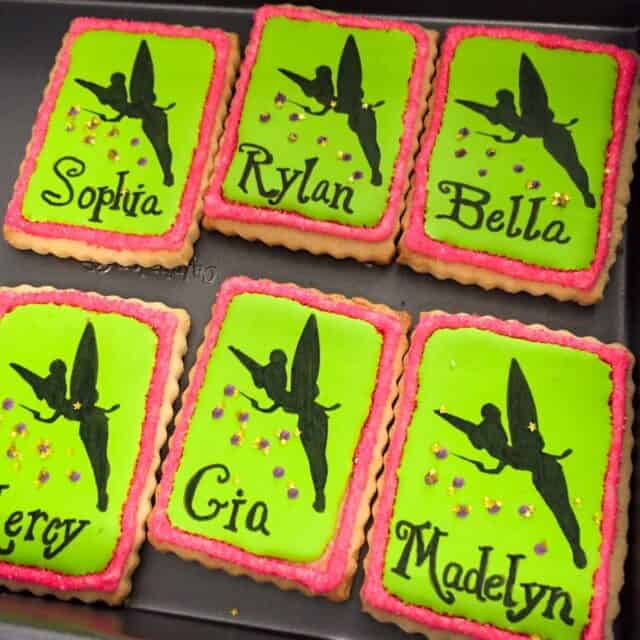Personalized Tinkerbell Cookies with Royal Icing - You're Gonna Bake It ...